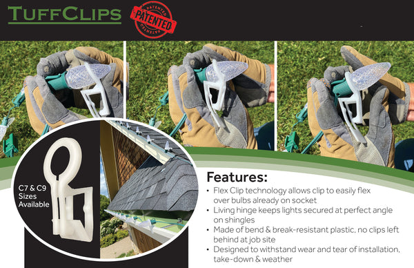 Flex Tuff clip – Case of 800 – Illuminations Lighting Inc